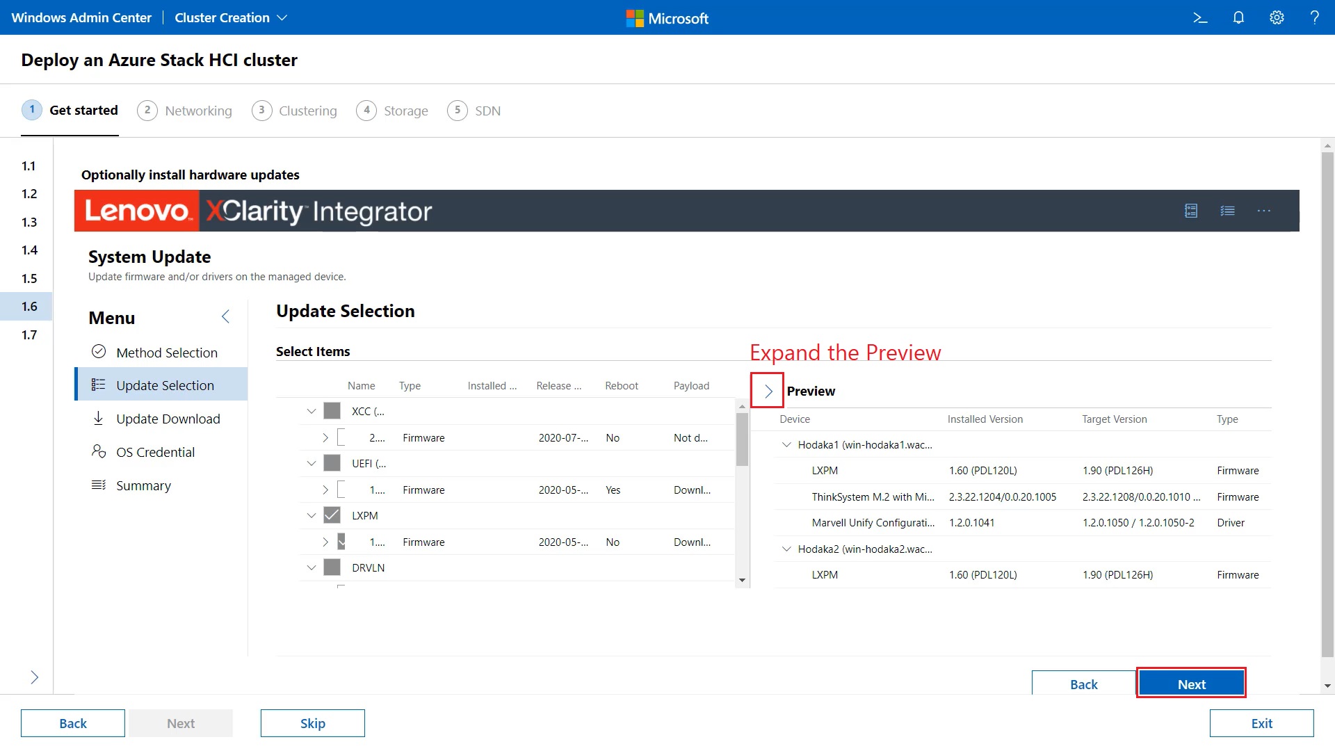 How to update firmware and drivers on cluster nodes when creating an Azure Stack HCI cluster ...